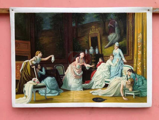 World Famous Figures People Group Portrait Oil Paintings Fir Pine Stretcher