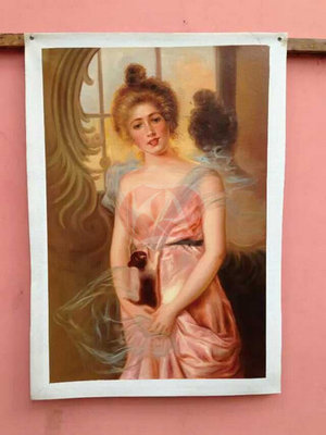 Polyester Oil Canvas Painting For Waterproof Premium Portrait Fabric Art