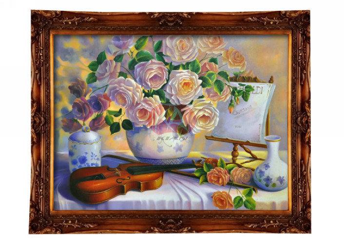 Home Wall Decor musical instrument oil painting , Still Life Oil Painting on Canvas
