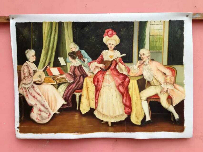 World Famous Figures People Group Portrait Oil Paintings Fir Pine Stretcher