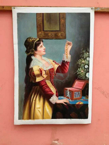 Framed 40*50 Canvas Portrait Girl Oil Painting By Number Home Decor