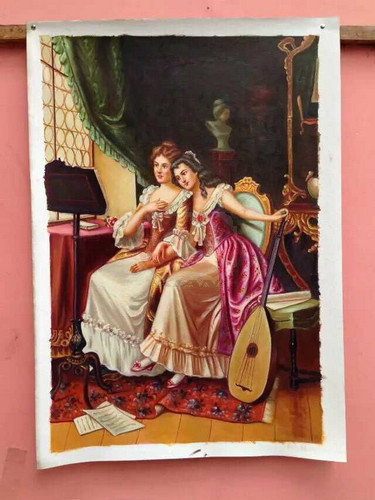 Home Hotel Realistic Family Portrait Oil Painting From Photo Custom