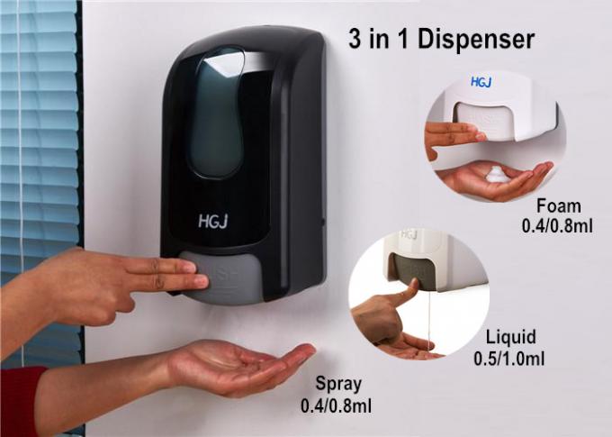 1000ml Foaming Wall Mounted Sanitizer Dispenser With Refillable Bottle