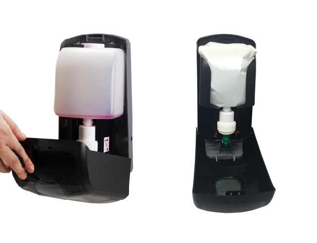 0.4ml / 0.8ml Dose refillable foaming hand soap dispenser Refill , Engineer ABS school soap dispenser