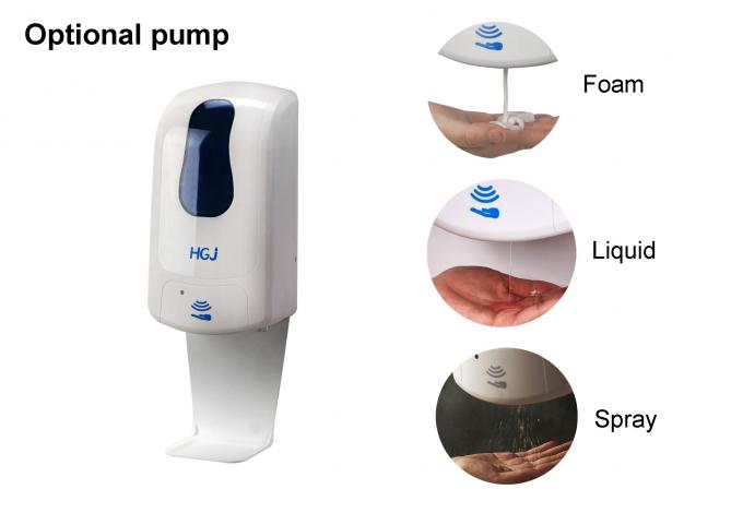 White Touchless Hand Soap Dispenser , hands free hand sanitizer dispenser Wall Mounted