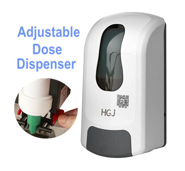 Robust Plastic Foaming Bathroom Hand Soap Dispenser Waterproof With Push Button