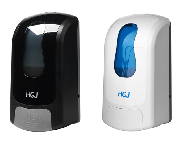 Robust Plastic Foaming Bathroom Hand Soap Dispenser Waterproof With Push Button