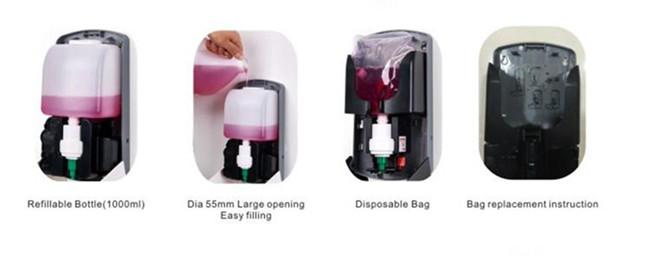 Robust Plastic Liquid Kids Hand Soap Dispenser Waterproof With 1L Catridge
