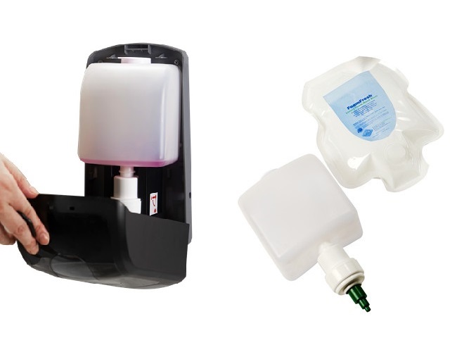 Lockable Refillable Bathroom Hand Soap Dispenser With Smoky Window