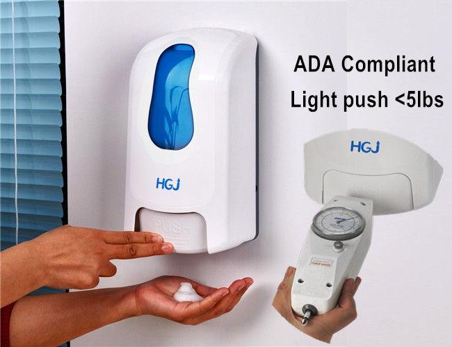 Green Lockable Kids Automatic Soap Dispenser , refillable foam soap dispenser