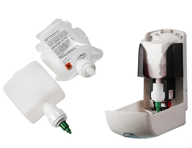 White Wall Mounted Liquid Soap Dispensers / Hand Wash Liquid Dispenser