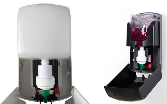 Wall Mounted Electronic commercial Hand Sanitizer Dispenser Lockable With Sprayer Pump
