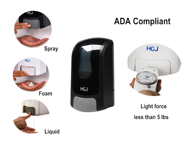 Wall Mounted Electronic commercial Hand Sanitizer Dispenser Lockable With Sprayer Pump