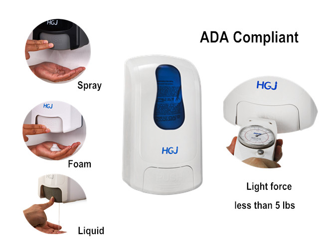 Hotel germ free soap dispenser , touchless soap dispenser wall mount 0.4ml Output