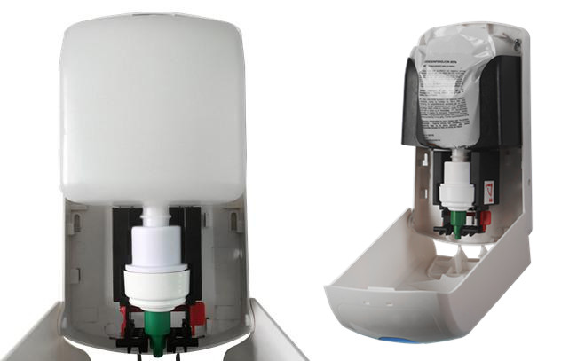 Moveable wall mounted foam soap dispenser ,  Restaurant soap dispenser Support Refillable Bottle