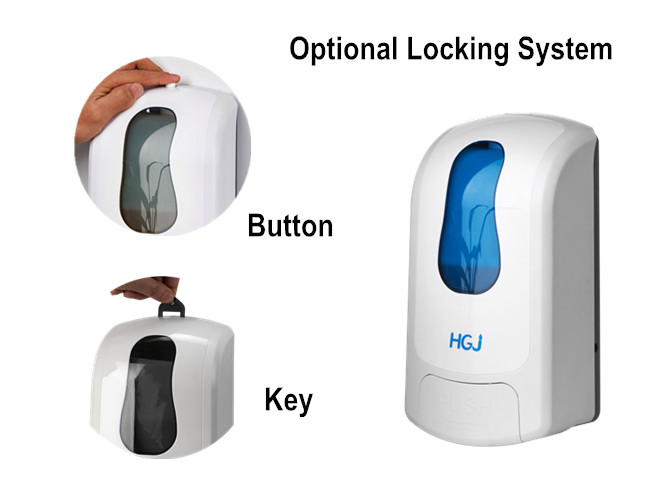 1000ml White Foaming Hand Soap Dispenser Wall Mounted For Restaurant