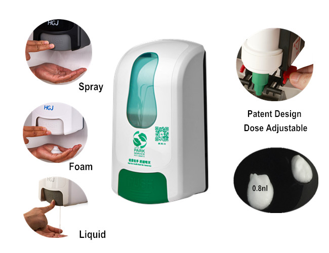 1000ml White Foaming Hand Soap Dispenser Wall Mounted For Restaurant