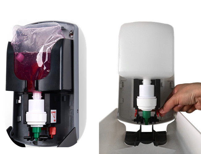 Refill Bottle Liquid Wall Mounted Soap Dispensers , Bathroom Adjustable Dose liquid motion soap dispenser
