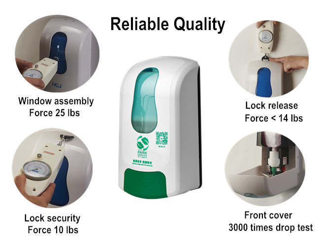 Refill Bottle Liquid Wall Mounted Soap Dispensers , Bathroom Adjustable Dose liquid motion soap dispenser
