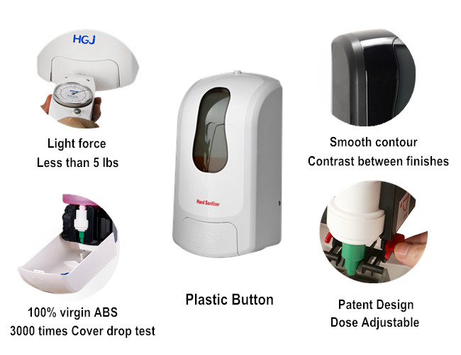 1 Litre Empty Bathroom Refillable Hand Soap Dispensers With Disposable Bag