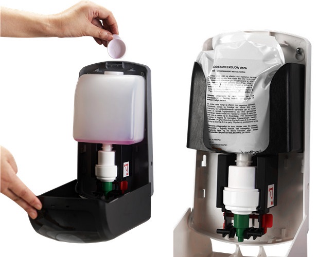Foaming Refillable Hand Soap Dispensers Wall Mounted , ADA Light Push Force office soap dispensers