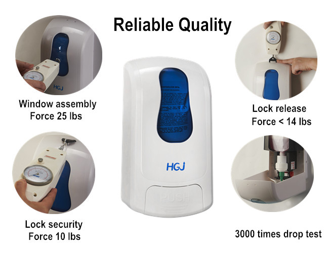 Adjustable reusable Foaming Hand Soap Dispenser Wall Mounted With Refillable Bottle