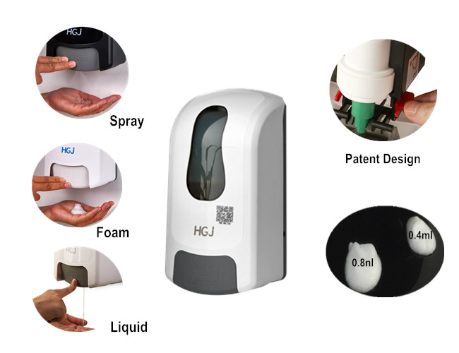 Adjustable reusable Foaming Hand Soap Dispenser Wall Mounted With Refillable Bottle