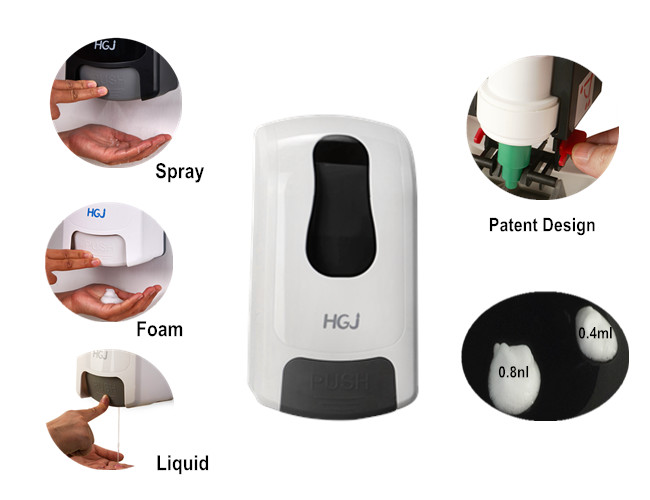 Decorative Refillable Manual Soap Dispenser Commercial With Large Window