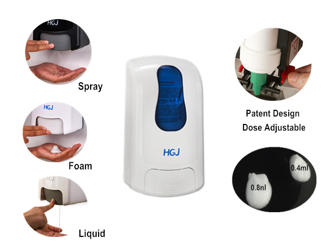 Adjustable Dose Manual Liquid Soap Dispenser , Hand Wash Pump Dispenser