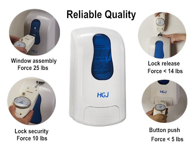 ABS Plastic Commercial Manual Soap Dispenser Anti - Theft Key Lock System foam hand sanitizer dispenser