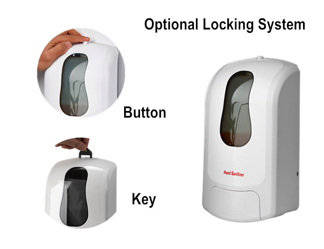 ABS Plastic Commercial Manual Soap Dispenser Anti - Theft Key Lock System foam hand sanitizer dispenser