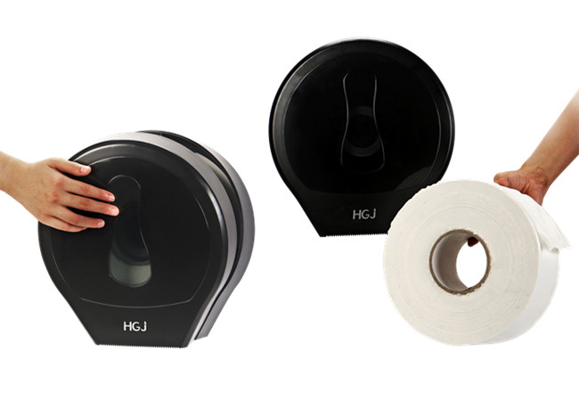 Classic Black Dourable Jumbo Toilet Roll Dispenser 100mm Paper Wide