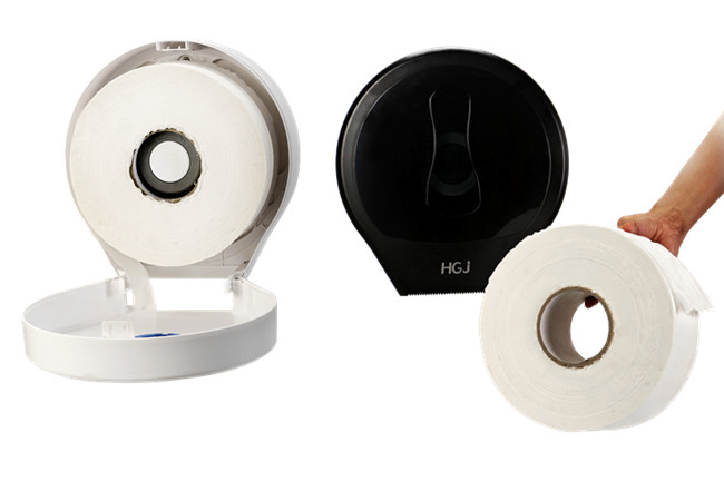 9 Inch White Jumbo Toilet Paper Dispenser , Jumbo Toilet Roll Holder
