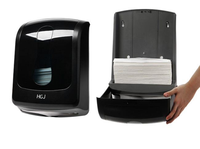Z Folded Paper Towel Dispensers Transparent Window For Public Toliet