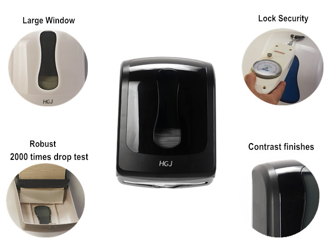 Z Folded Paper Towel Dispensers Transparent Window For Public Toliet