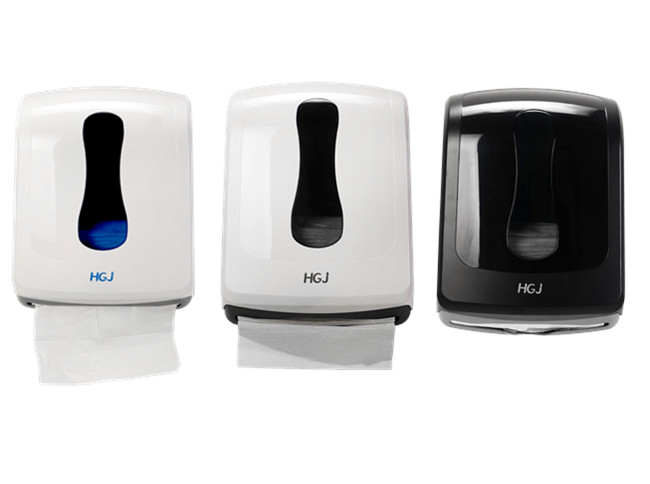 N Folded Hand Pull Style Hand Towel Dispensers With Self Locking Mechanism