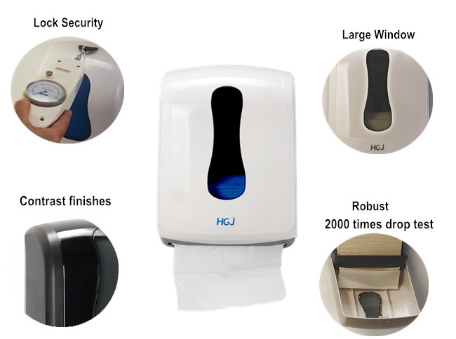 Commercial Decorative Folded Towel Dispenser With Hang On Wall Setting