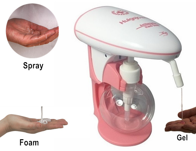 Small size colorful dose adjustable desktop sensor hand sanitizer gel soap dispenser