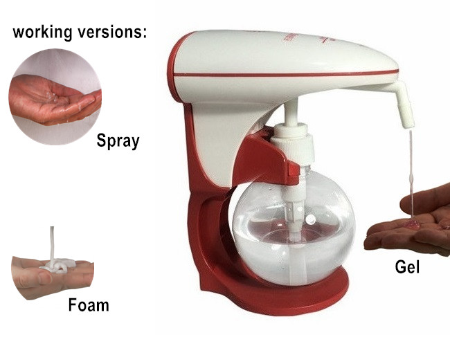 300ml refillable plastic soap bottle sensor tabletop wash hand foam soap dispenser