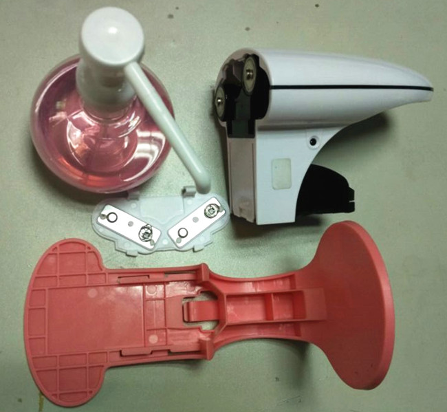 300ml refillable plastic soap bottle sensor tabletop wash hand foam soap dispenser