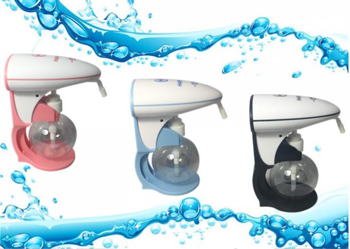 Touchless desktop hand wash disinfectant soap dispenser with refillable plastic soap bottle