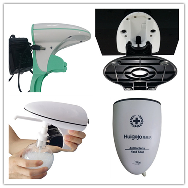 Hand free countertop hand clean foam soap dispenser with refillable bottle