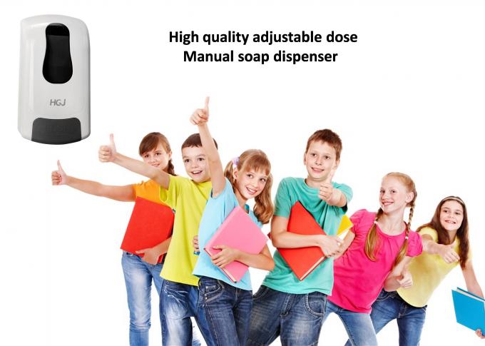 Bathroom personalized Manual Soap Dispenser , refillable hand sanitizer dispenser wall mounted