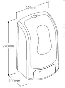 Plastic Hotel Automatic Liquid Soap Dispenser , Refillable Hand Soap Dispenser Wall Mount