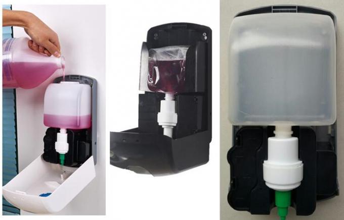 Robust Red Infrared Restroom Refillable Soap Dispenser Wall Mountable With Drip Tray
