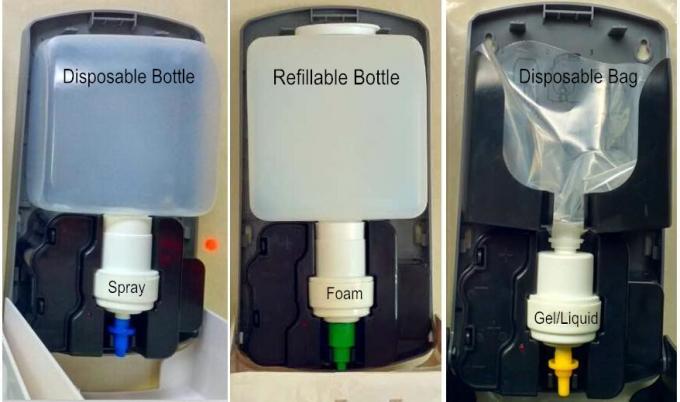 Large capacity Refillable Hand Soap Dispensers Interchangeable nozzles Alternative Dose