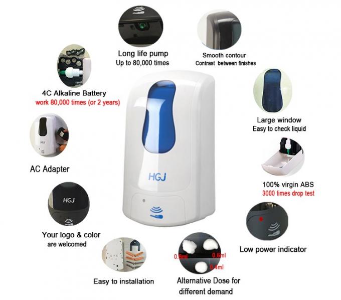 Commercial Triple Wall Mounted Automatic Hand Soap Dispenser With 1000ml Capacity