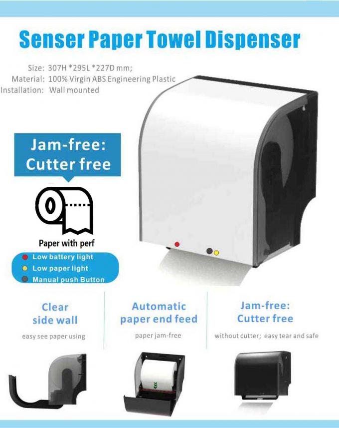 Jam-free Sensor Paper Towel Dispenser Paper roll with perforation, easy tear
