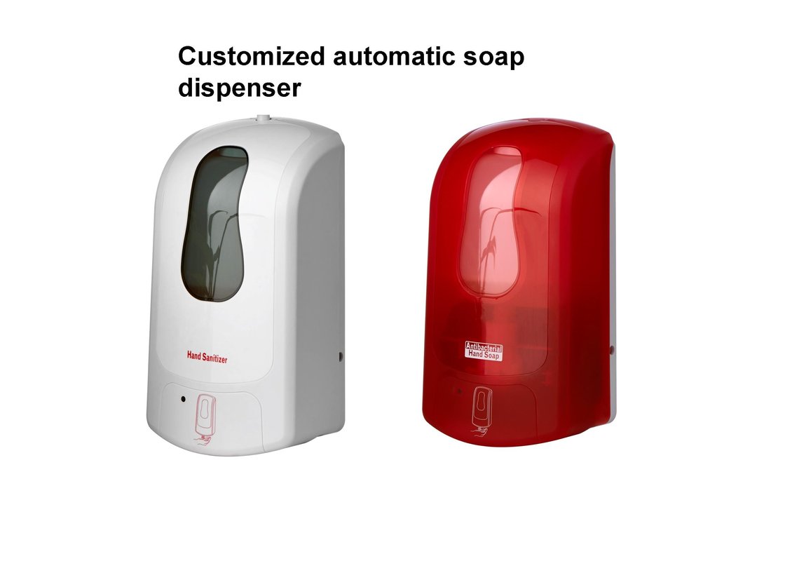 Motion Sensor Wall Mounted Hand Soap Dispenser DC 6V 1.5A Working Voltage