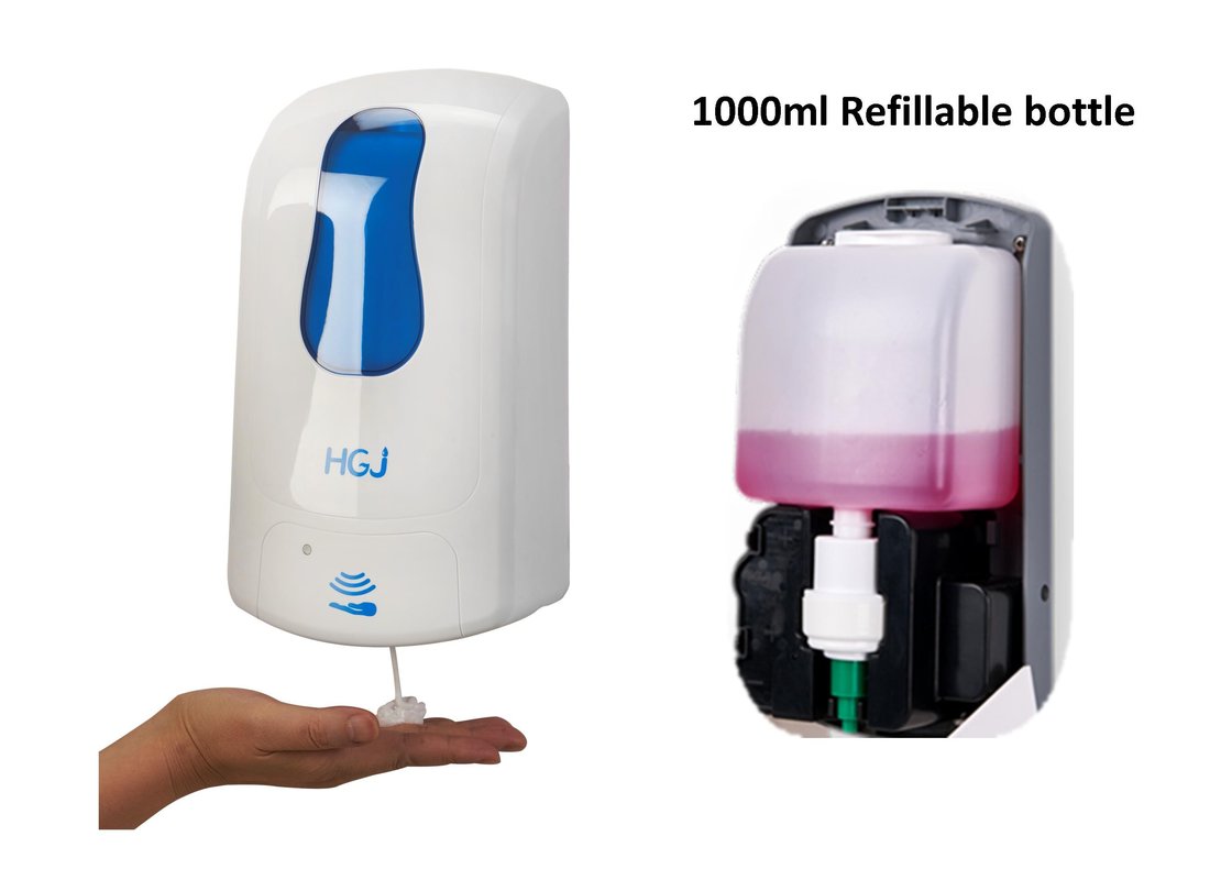 White Decorative Refillable Hand Soap Dispensers Automatic For Kitchen